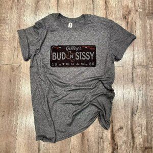Gildan | Tops | Bud N Sissy License Plate Tshirt Urban Cowboy Movie ...